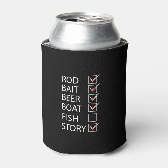 Fishing Check Off List Can Cooler | Zazzle