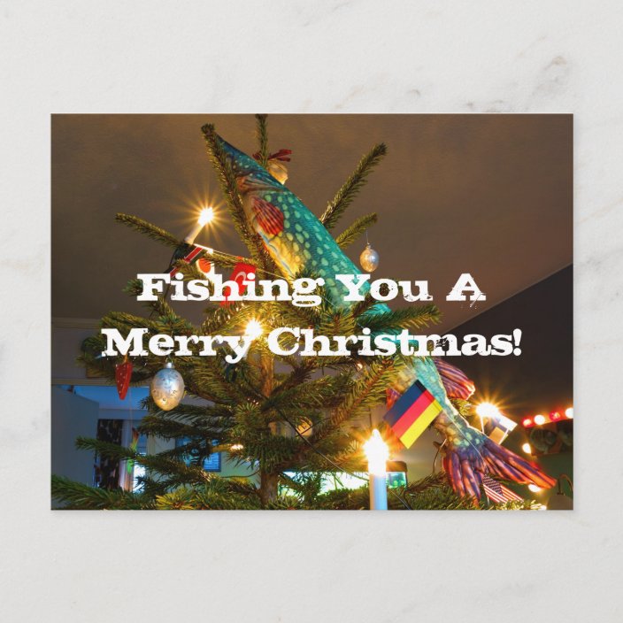 Fishing Christmas card | Zazzle.com