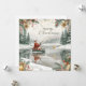 Fishing Christmas with Santa Claus in the Winter Holiday Card | Zazzle