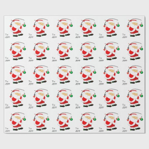 Fishing Christmas Wrapping Paper | Zazzle