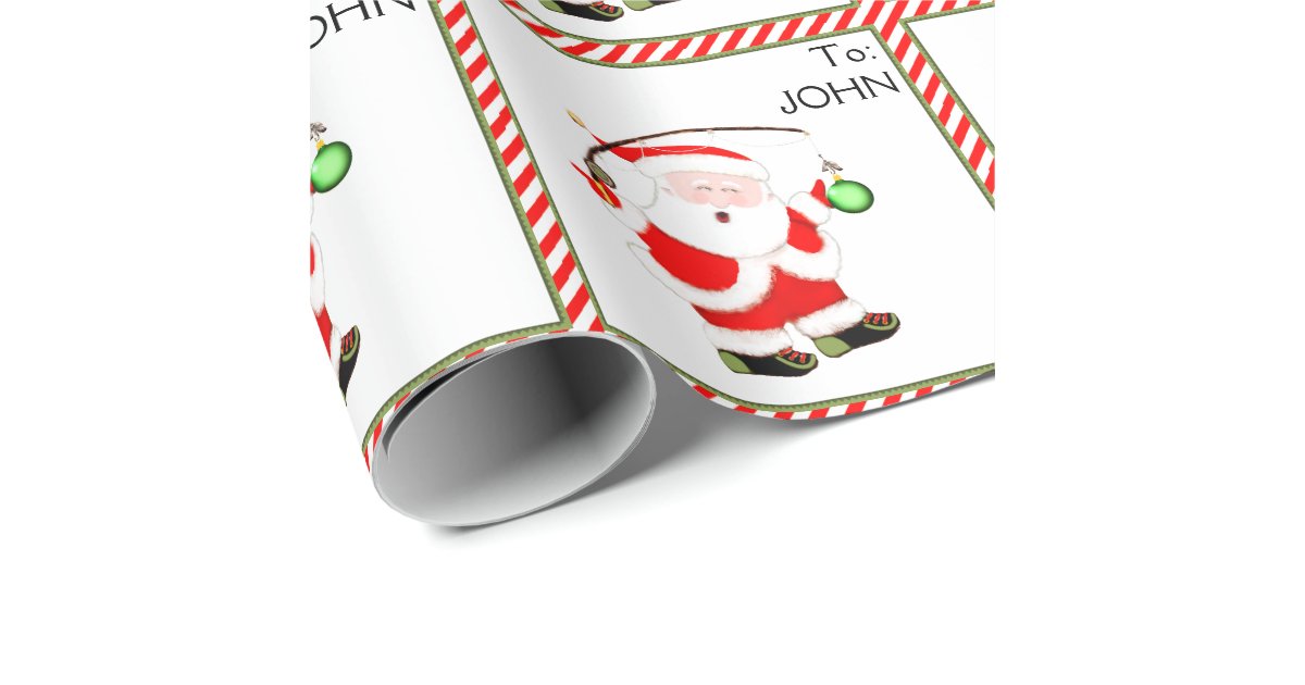 Fishing Christmas Wrapping Paper | Zazzle
