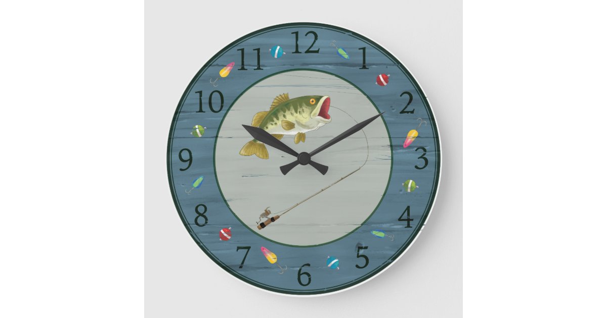 Fishing Clock, Fishermans Clock | Zazzle
