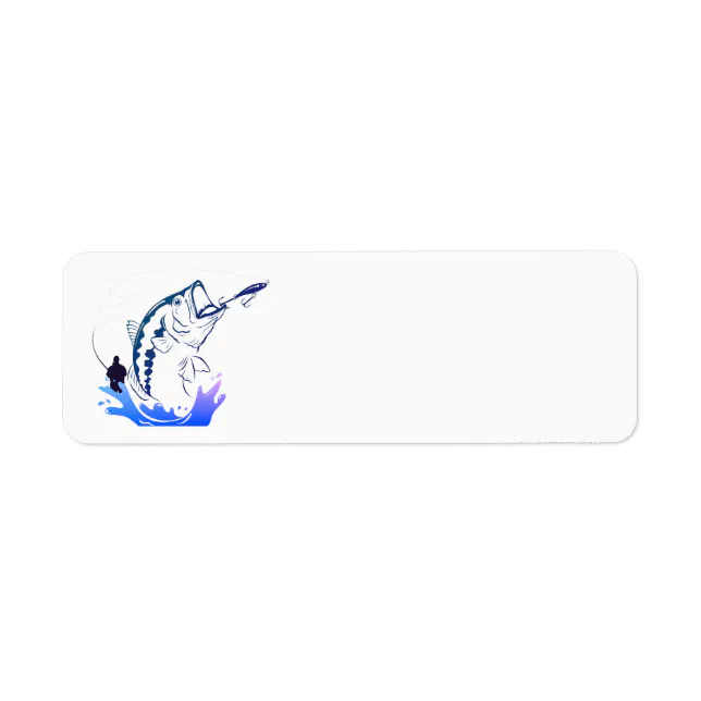 Fishing Club Template Label | Zazzle