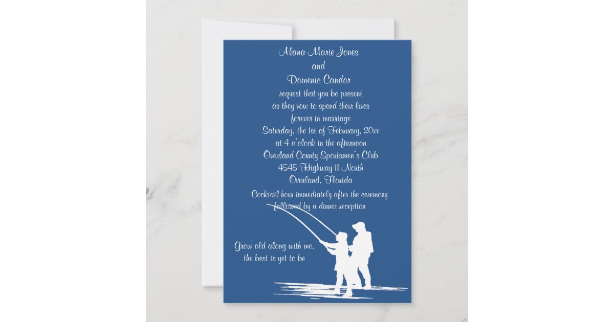 Fishing Couple Wedding Invitations : CUSTOMIZE | Zazzle