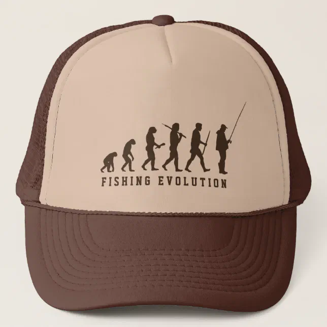 Fishing Evolution - Funny Fisherman hat | Zazzle