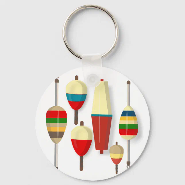 Fishing Floats / Bobbers Keychain | Zazzle