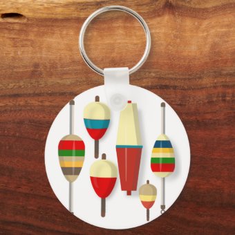 Fishing Floats / Bobbers Keychain | Zazzle