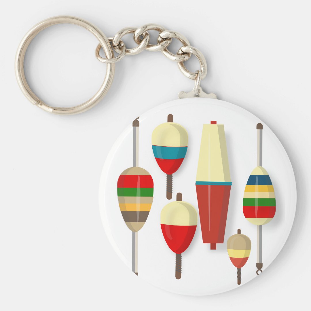 Fishing Floats / Bobbers Keychain | Zazzle
