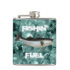 Fishing Fuel Striped Bass Icy Water Flask | Zazzle