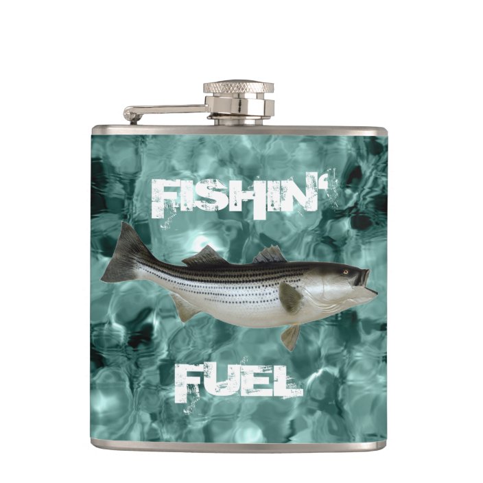 Fishing Fuel Striped Bass Icy Water Flask | Zazzle.com