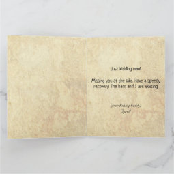 Fishing Funny Heart Attack Get Well Soon Card | Zazzle