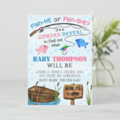 Fishing Gender Reveal Invitation, Fish-HE Fish-SHE Invitation | Zazzle