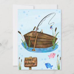 Fishing Gender Reveal Invitation, Fish-HE Fish-SHE Invitation | Zazzle