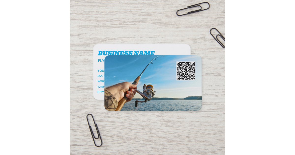 Fishing Guide Custom QR Business Card | Zazzle