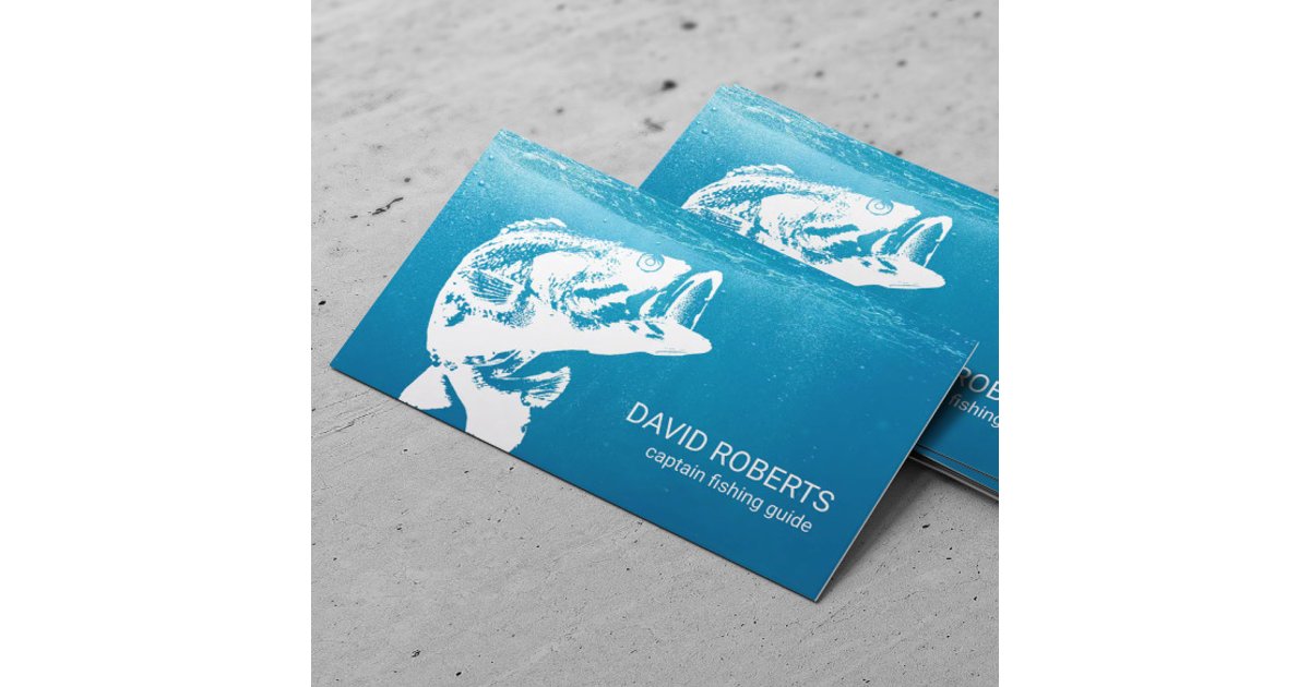 Fishing Guide Service Professional Fisherman Business Card | Zazzle