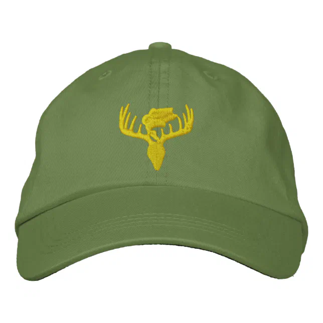 Fishing Hunting Design Logo Embroidered Baseball Cap | Zazzle
