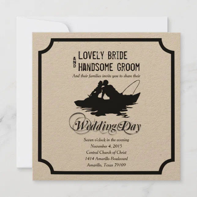Fishing Lovers Great Catch Wedding Invitation | Zazzle