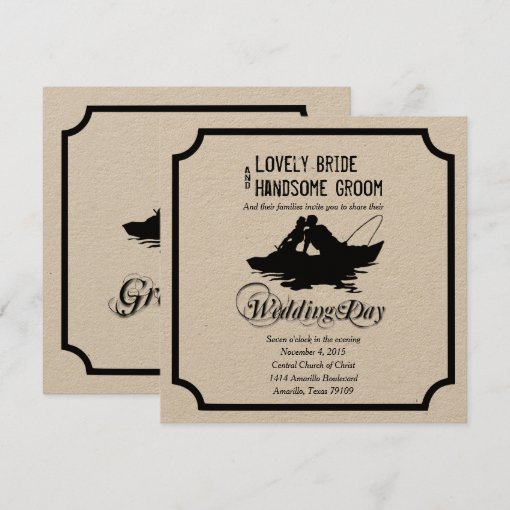 Fishing Lovers Great Catch Wedding Invitation | Zazzle