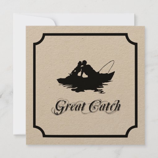Fishing Lovers Great Catch Wedding Invitation | Zazzle