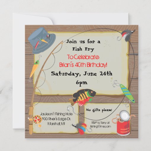 Fishing Party Invitation | Zazzle