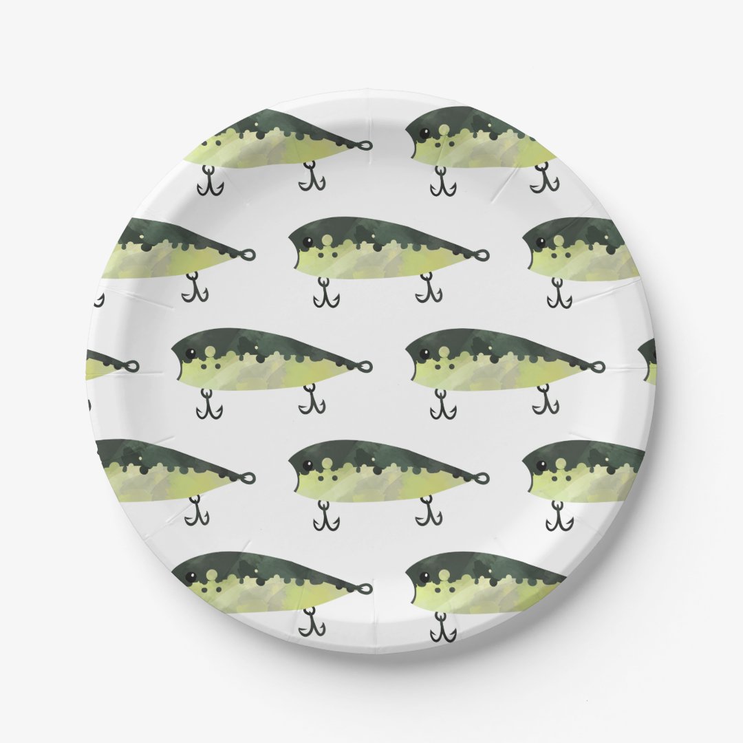 Fishing Party Paper plates | Zazzle