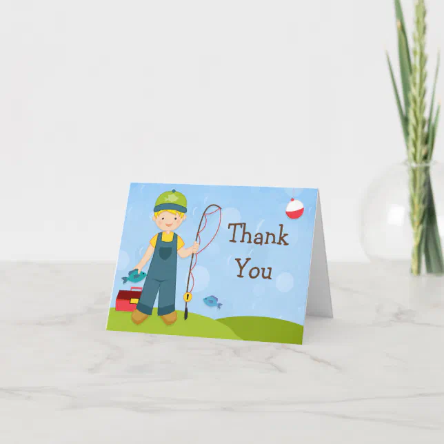 Fishing Party Thank You Card | Zazzle