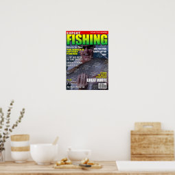 Fishing Personalized Magazine Cover Poster | Zazzle