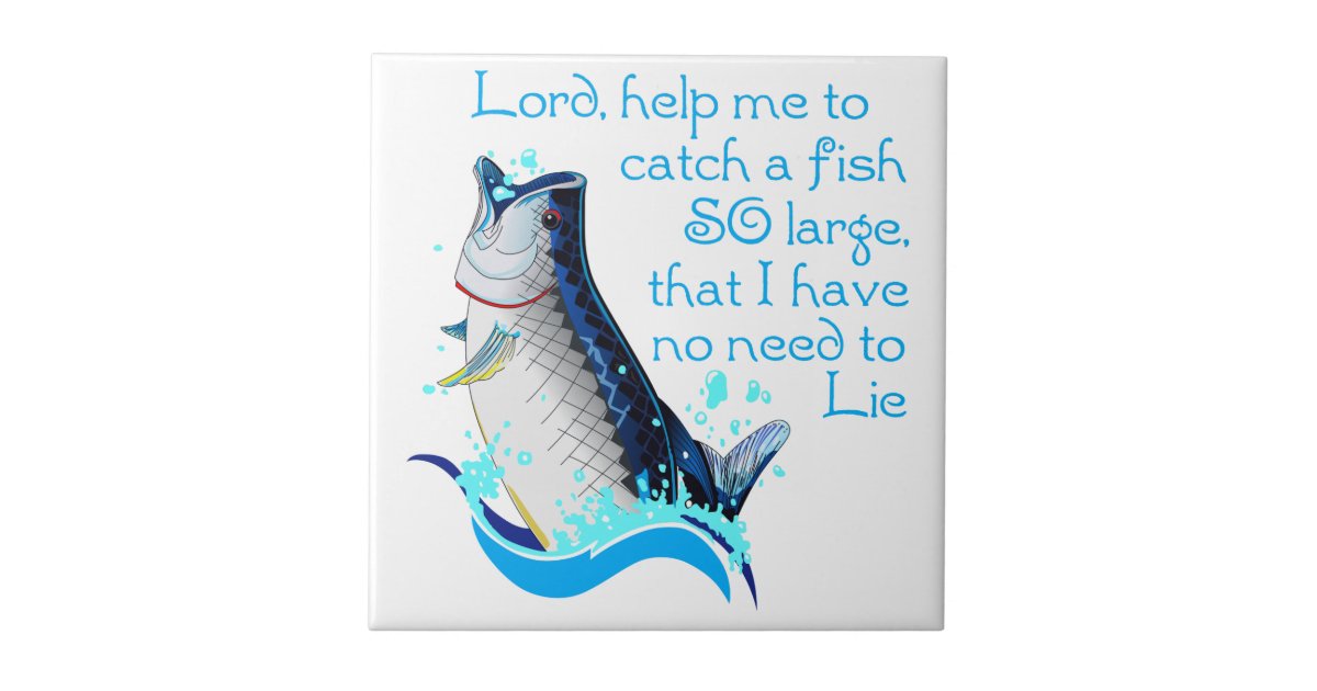 Fishing Prayer Ceramic Tile | Zazzle