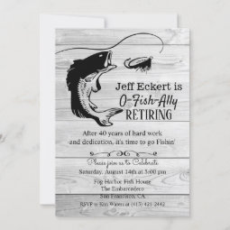 Fishing Retirement Invitation | Zazzle