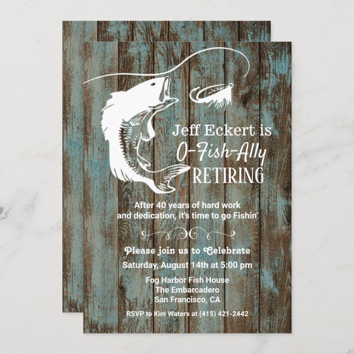 Fishing Retirement Invitation | Zazzle.com