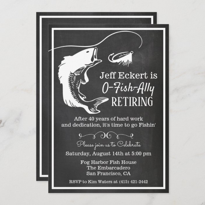 Fishing Retirement Invitation | Zazzle