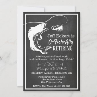 Fishing Retirement Invitation | Zazzle