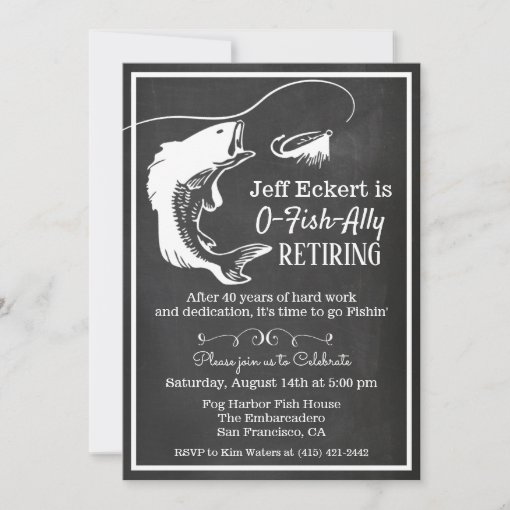 Fishing Retirement Invitation | Zazzle