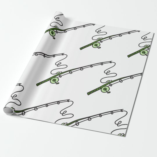 Fishing Rod Wrapping Paper | Zazzle.com
