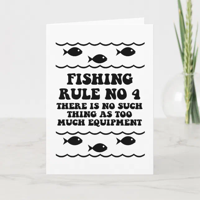 Fishing Rule No 4 Card | Zazzle
