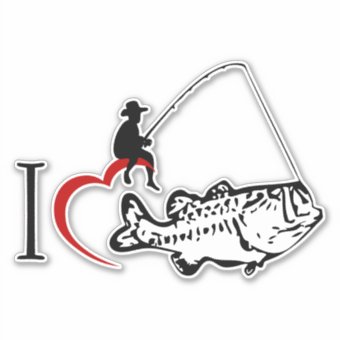 Fishing Sticker | Zazzle