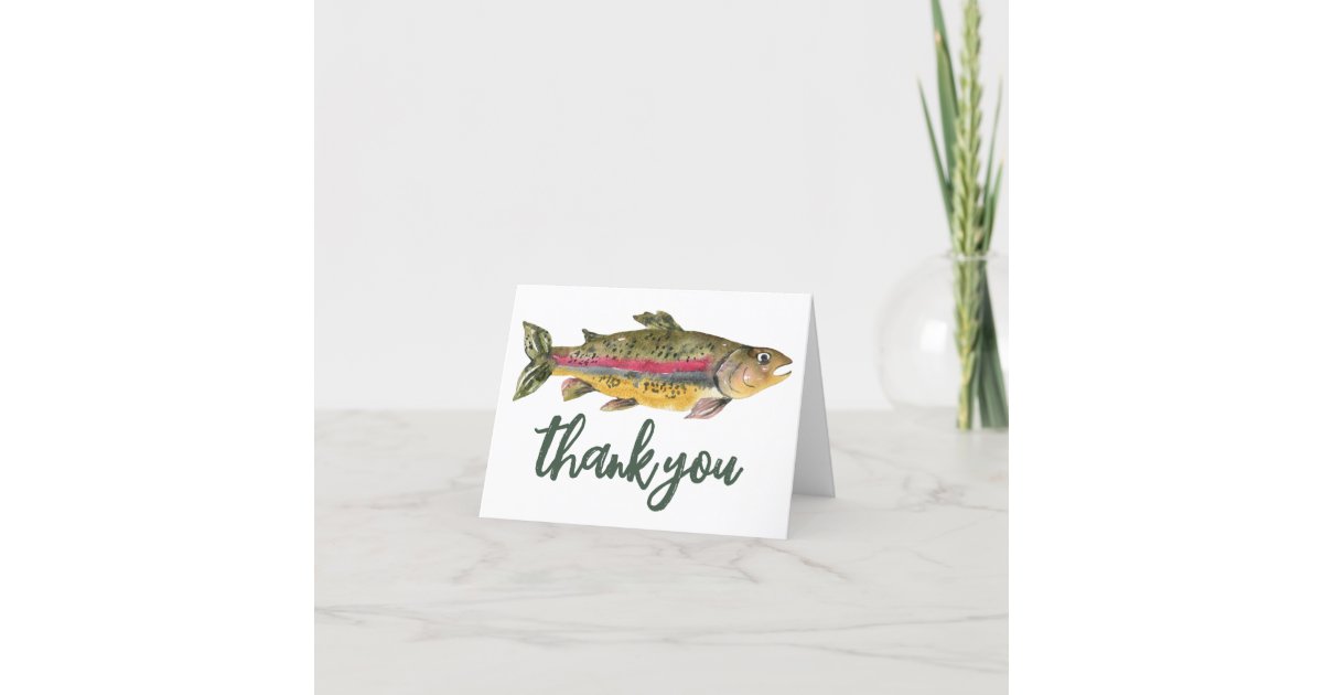 Fishing Thank You Card | Zazzle