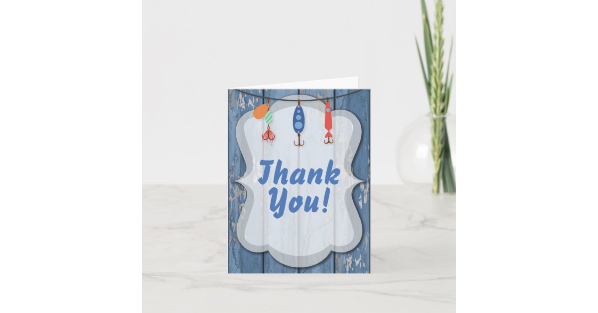 Fishing Thank You Note Card | Zazzle