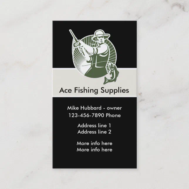 Fishing Theme Business Card | Zazzle