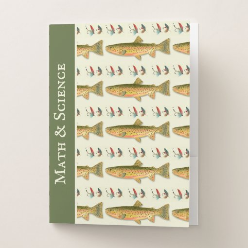 Fishing Themed School Subject Pocket Folder Set | Zazzle