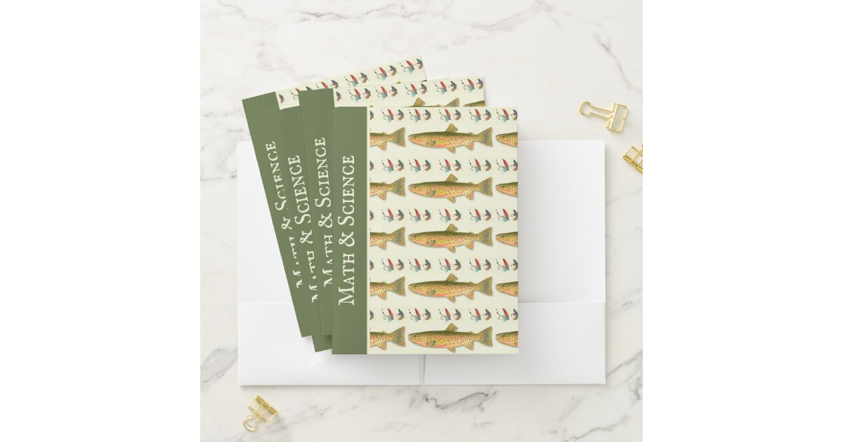 Fishing Themed School Subject Pocket Folder Set | Zazzle