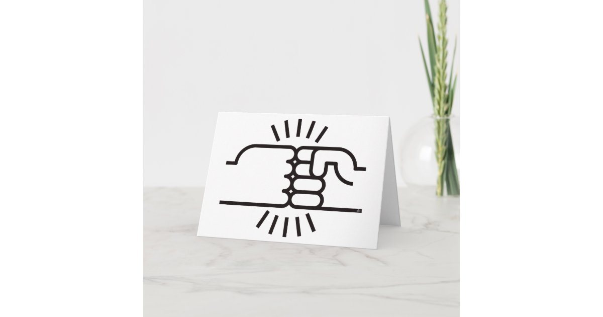 Fist Bumps Ahead! Card | Zazzle