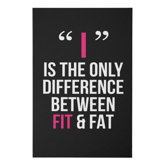 Fit and Fat Fitness Muscle Building Faux Canvas Print | Zazzle.com
