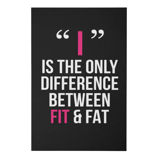 Fit and Fat Fitness Muscle Building Faux Canvas Print | Zazzle