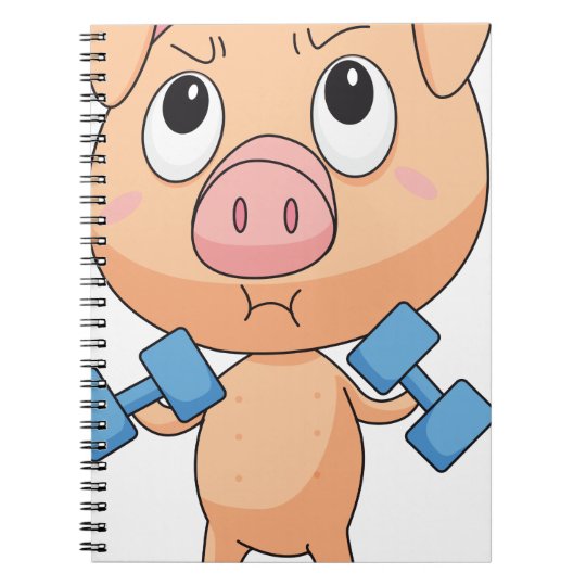 Fit pig notebook | Zazzle.com