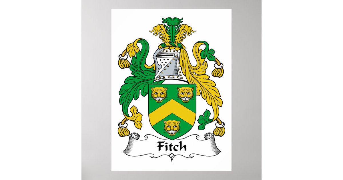 Fitch Family Crest Poster | Zazzle