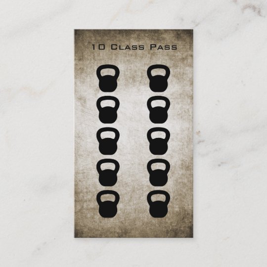 Fitness 10 Class Pass Card | Zazzle.com