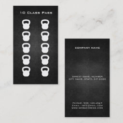 Fitness 10 Class Pass Card | Zazzle