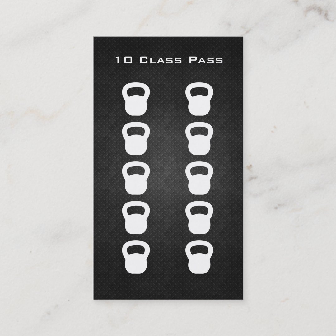 Fitness 10 Class Pass Card | Zazzle