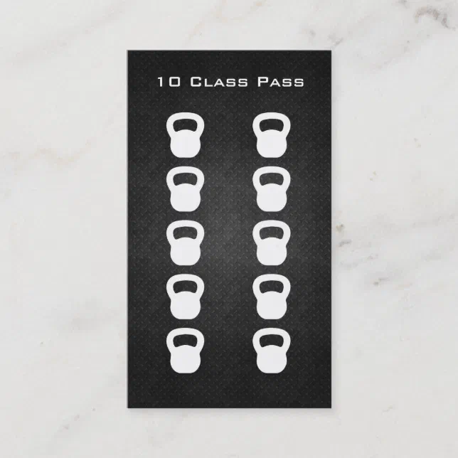 Fitness 10 Class Pass Card | Zazzle